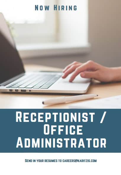 Hiring Receptionist/Office Administrator - Karitzis Legal
